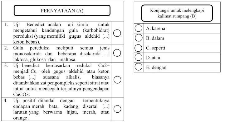 PERNYATAAN (A) 1. Uji Benedict adalah uji | StudyX