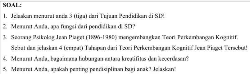 1. Jelaskan menurut anda 3 (tiga) dari | StudyX