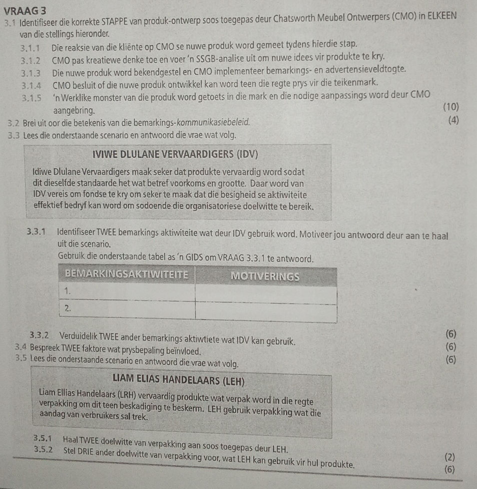 3.1 Identifiseer die korrekte STAPPE van | StudyX