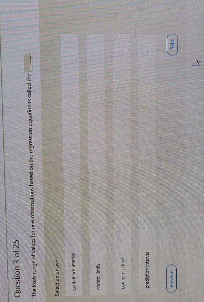 Question 3 of 25 The likely range of values | StudyX