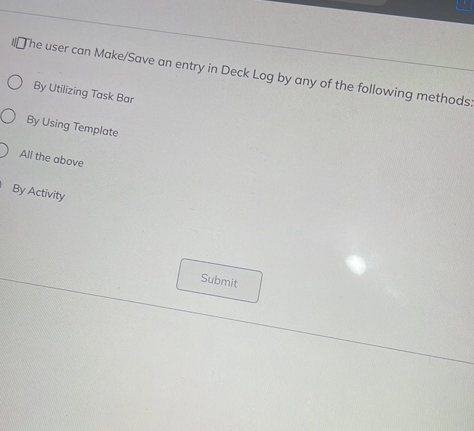 The user can Make/Save an entry in Deck Log | StudyX