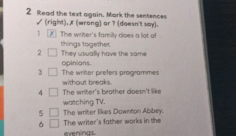 2 Read the text again. Mark the sentences | StudyX