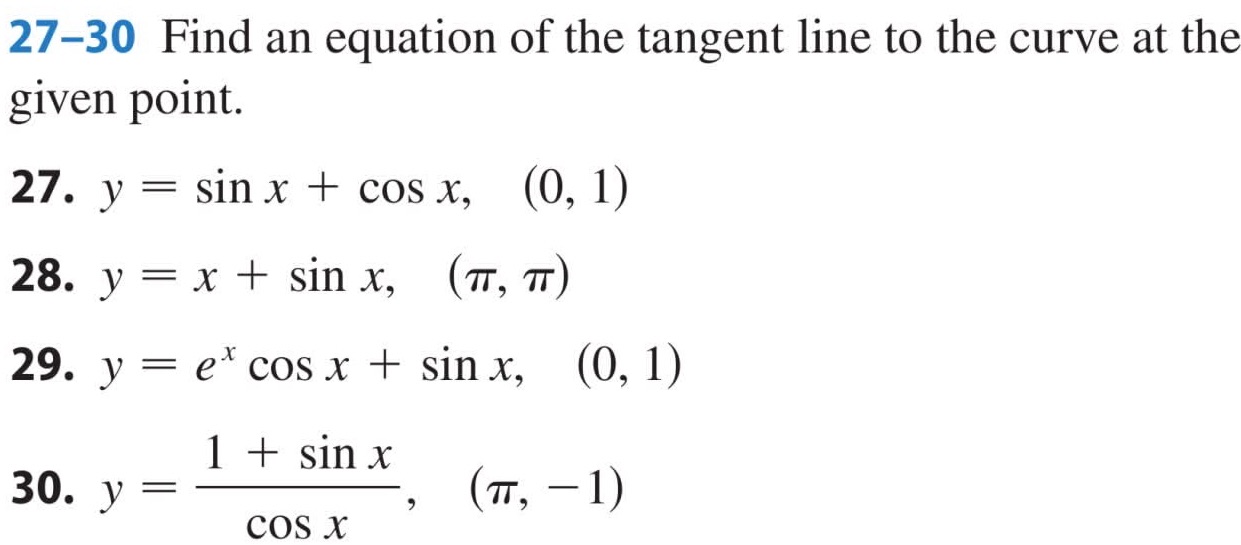 Find an equation of the tangent line to the | StudyX