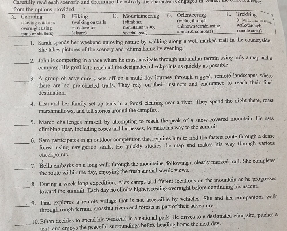 Carefully read each scenario and determine | StudyX