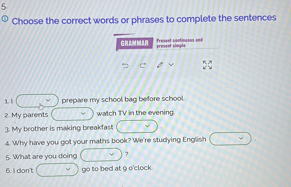 Choose the correct words or phrases to | StudyX