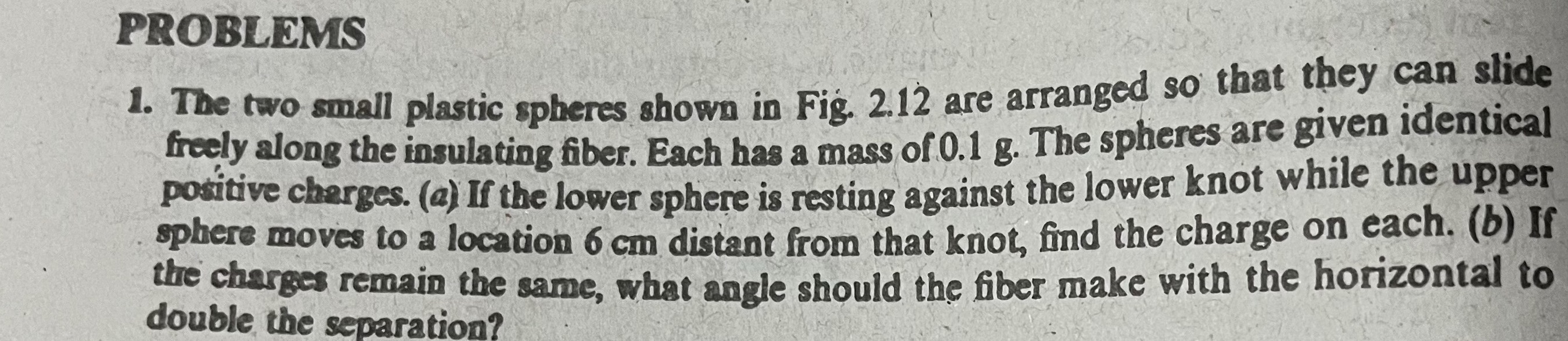 1. The two small plastic spheres shown in | StudyX