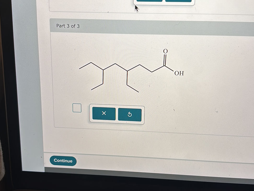 The image shows a chemical structure. The | StudyX