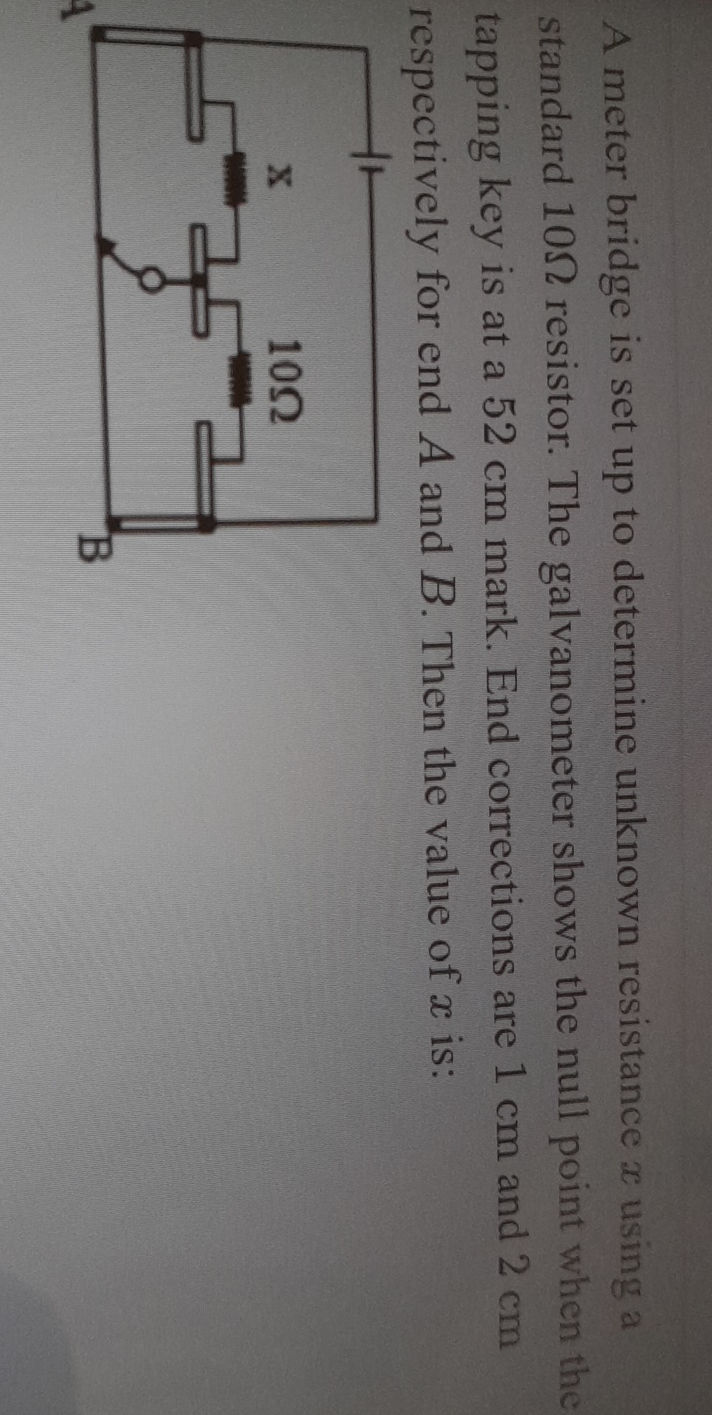 A meter bridge is set up to determine | StudyX