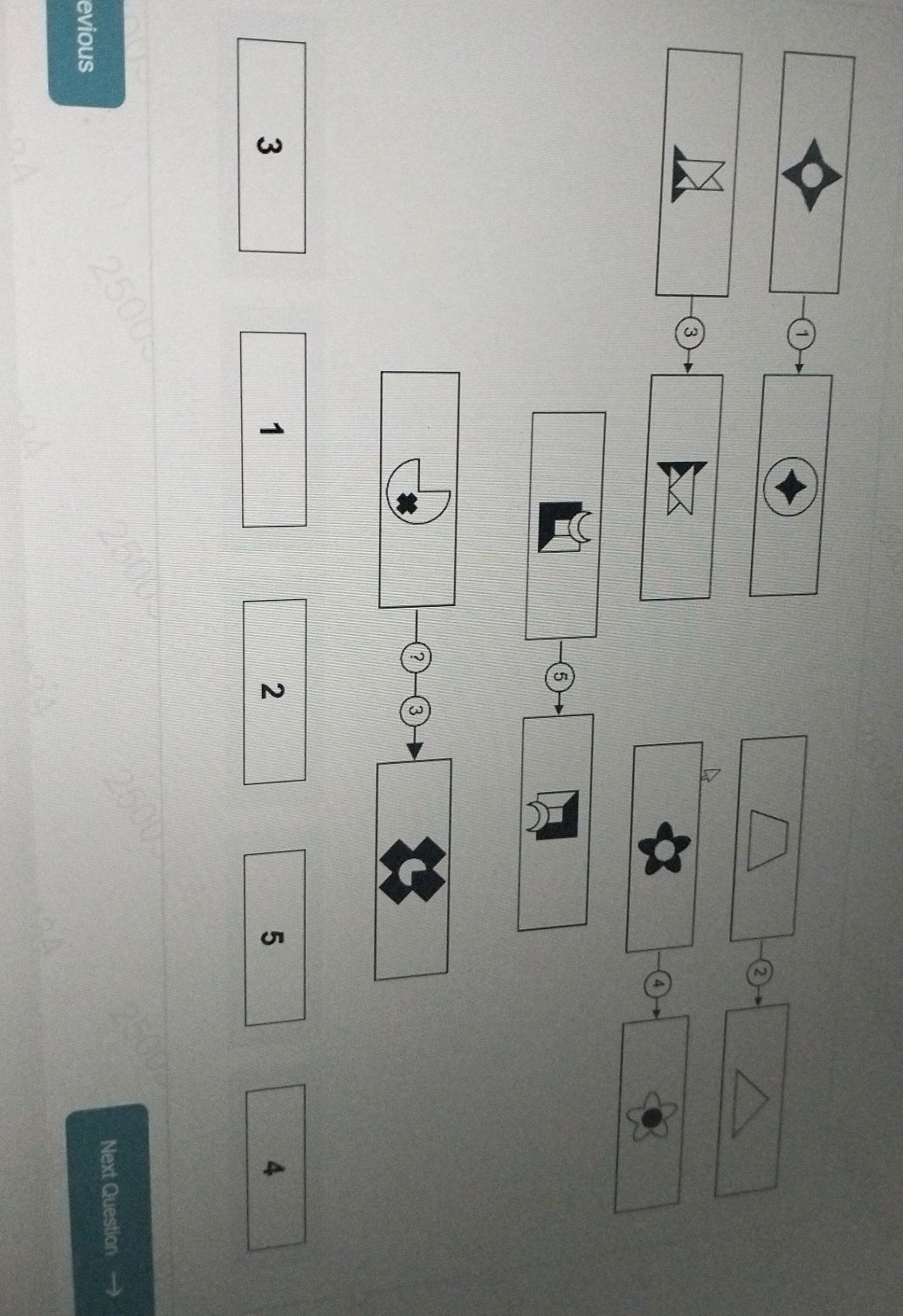 The image presents a sequence of shapes and | StudyX