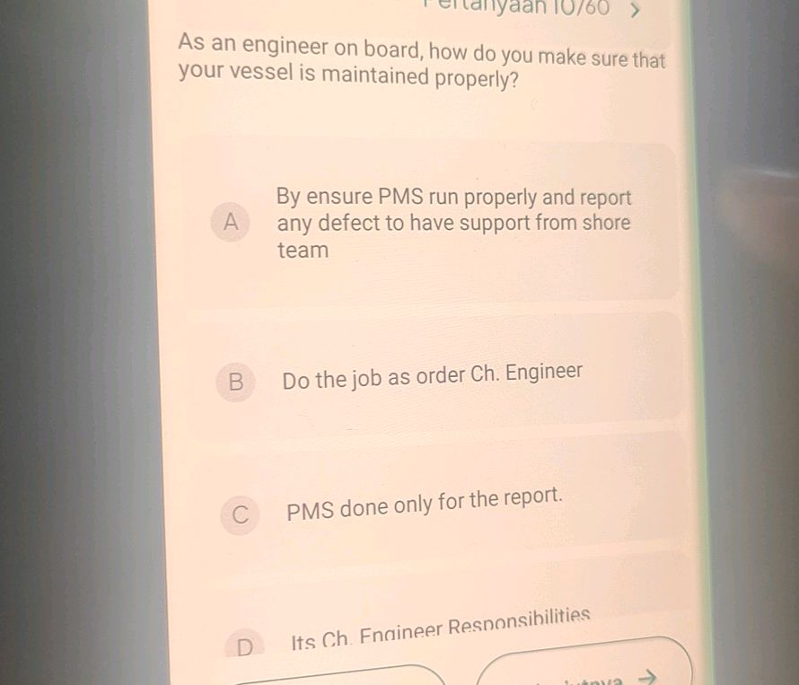 As an engineer on board, how do you make | StudyX