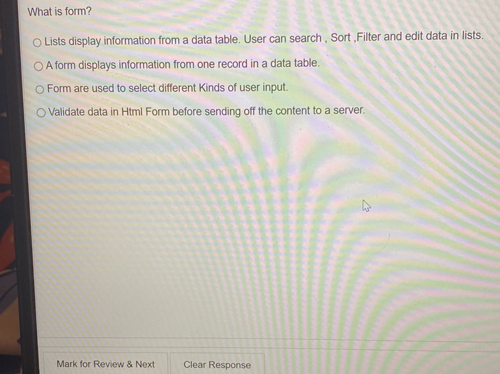 What is form? Lists display information | StudyX