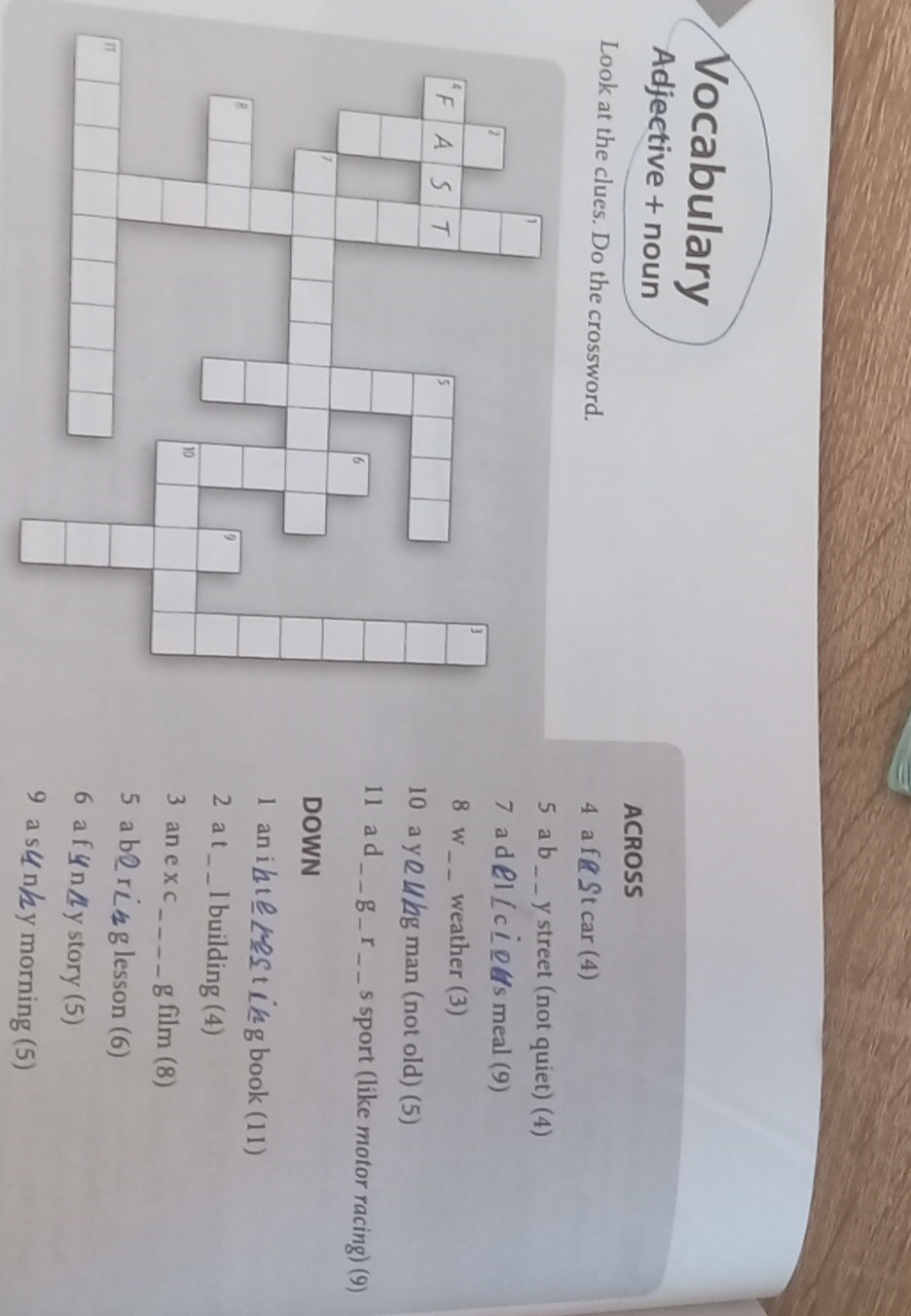 Look at the clues. Do the crossword. ACROSS | StudyX