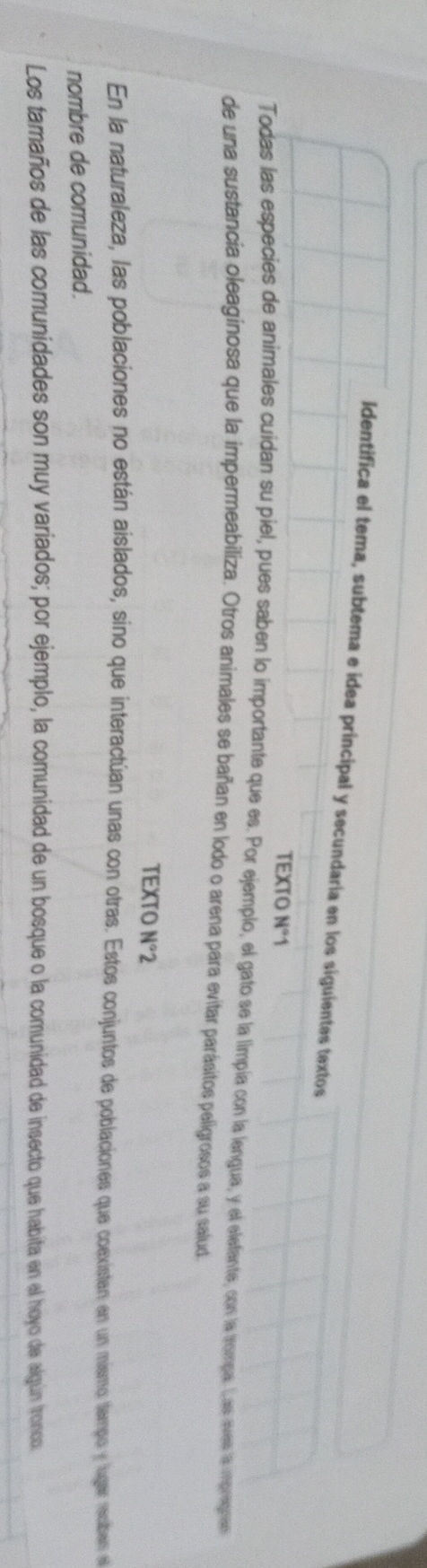 Identifica el tema, subtema e idea principal | StudyX