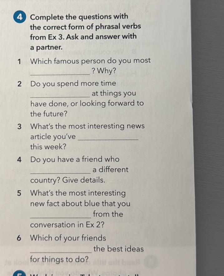 4 Complete the questions with the correct | StudyX