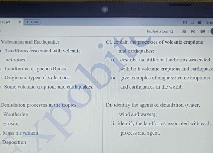 Ci. explain the processes of volcanic | StudyX
