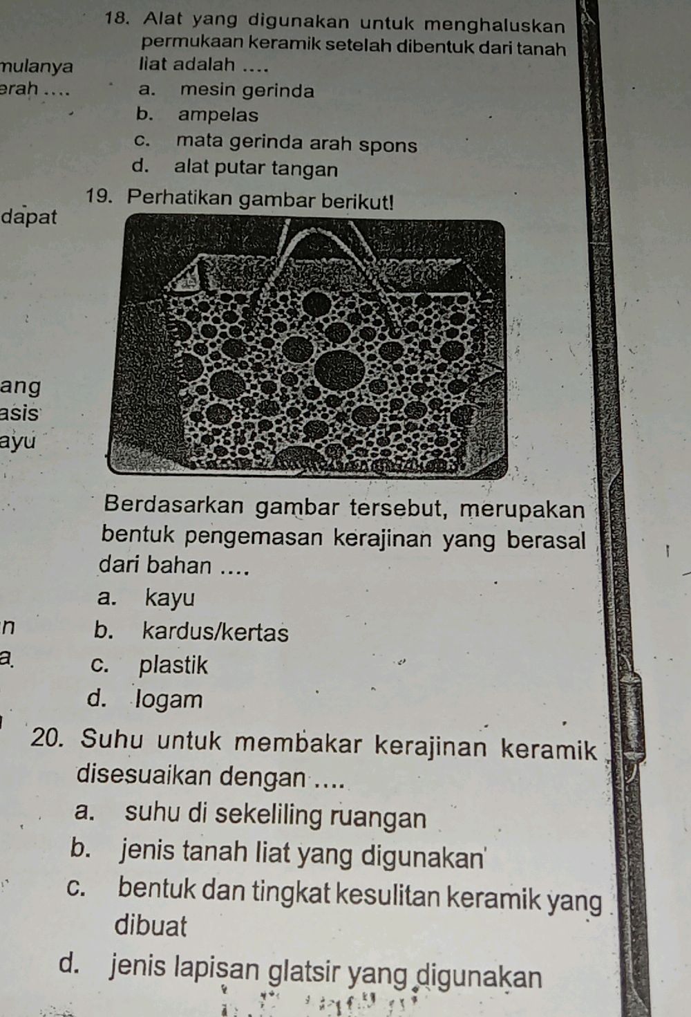 18. Alat yang digunakan untuk menghaluskan | StudyX