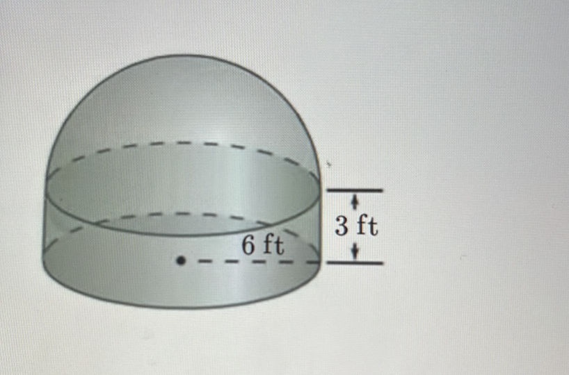 The image shows a composite shape consisting | StudyX