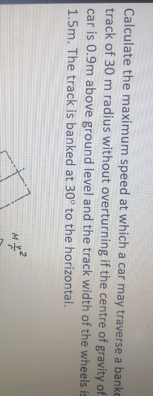Calculate the maximum speed at which a car | StudyX