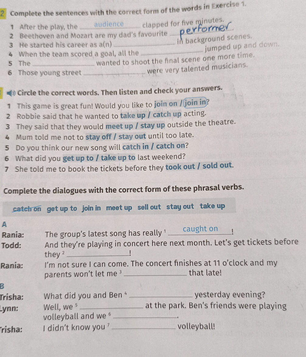 Complete the sentences with the correct form | StudyX