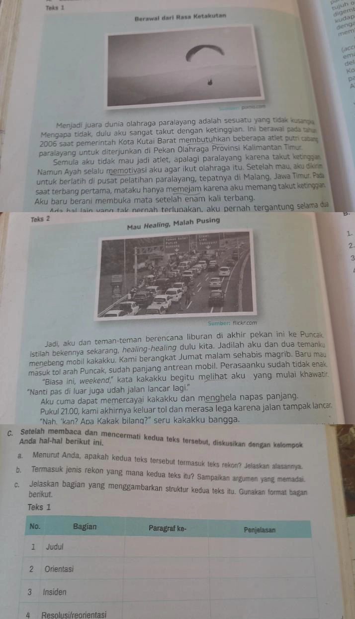 C. Setelah membaca dan mencermati kedua teks | StudyX