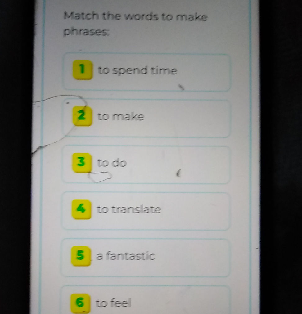 Match the words to make phrases: 1 to spend | StudyX