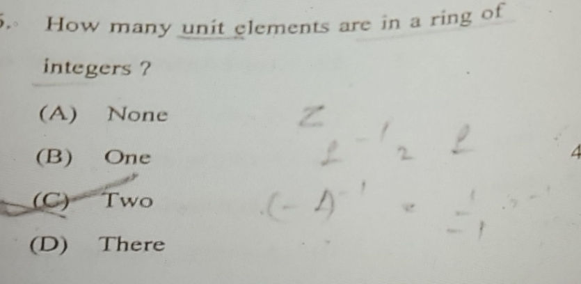 How many unit elements are in a ring of | StudyX