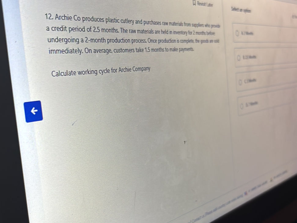 12. Archie Co produces plastic cutlery and | StudyX