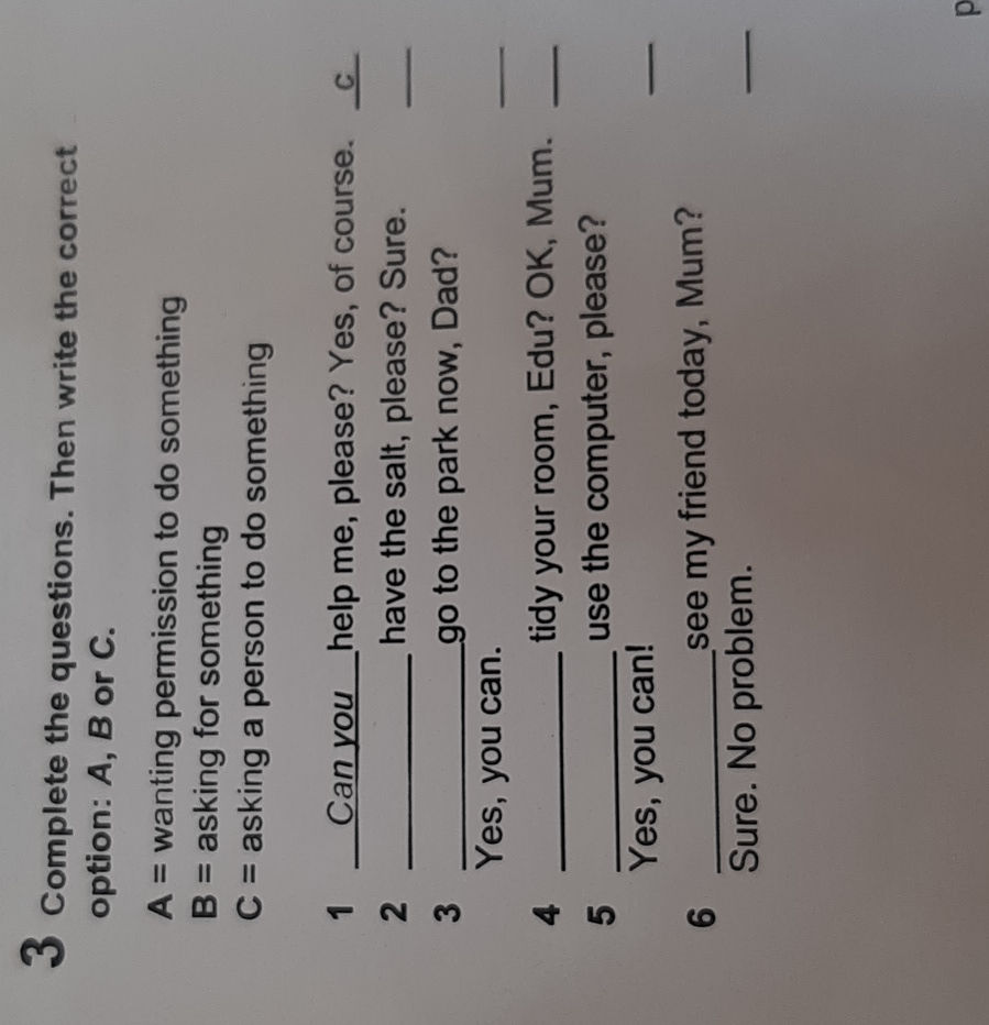 3 Complete the questions. Then write the | StudyX