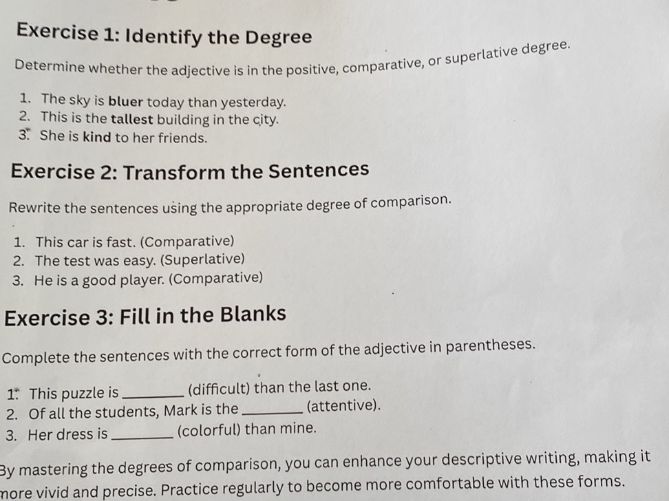 Exercise 1: Identify the Degree Determine | StudyX