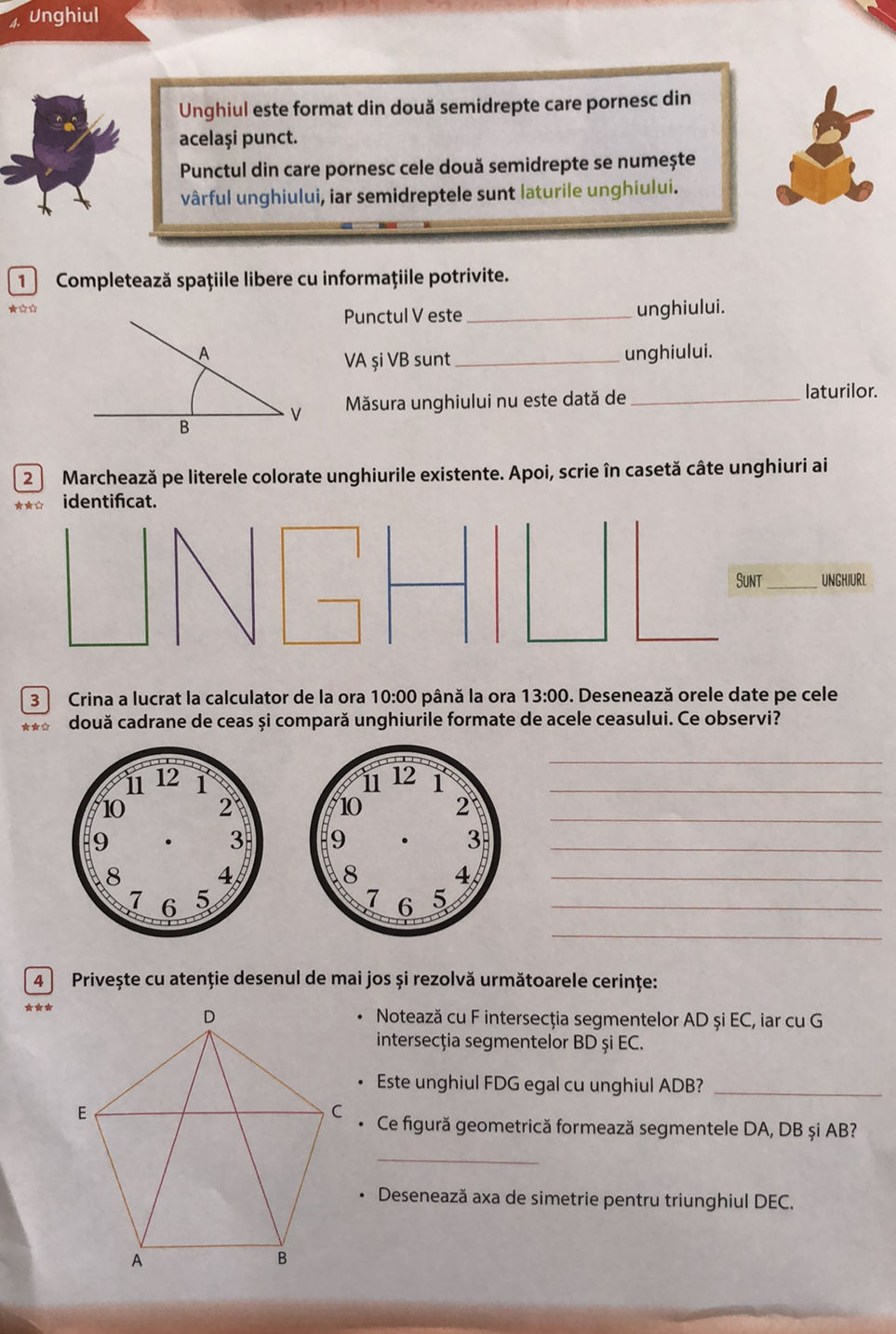1. Completează spațiile libere cu | StudyX