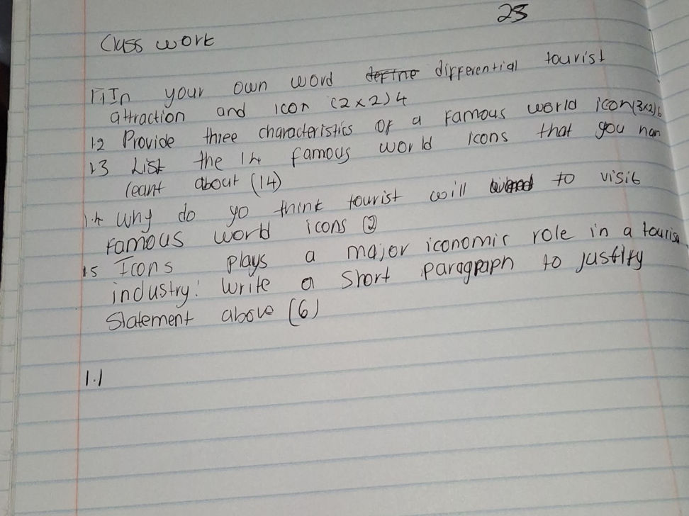 1. In your own word define differential | StudyX