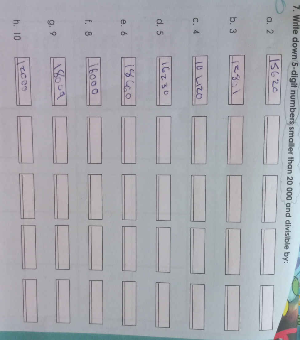 7. Write down 5-digit numbers smaller than | StudyX