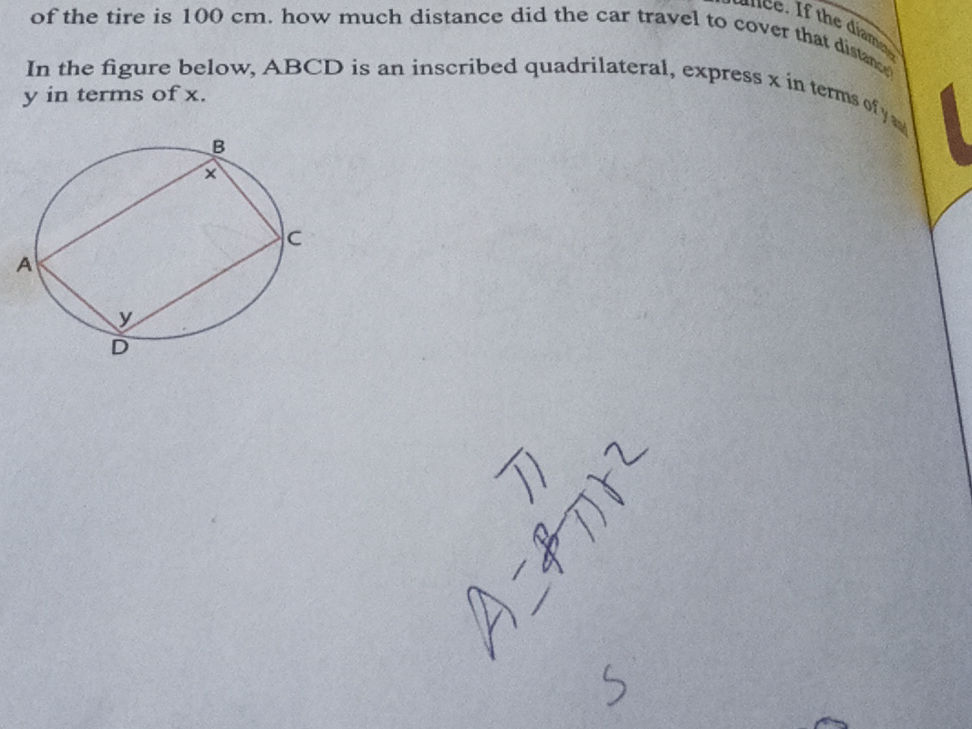 In the figure below, ABCD is an inscribed | StudyX