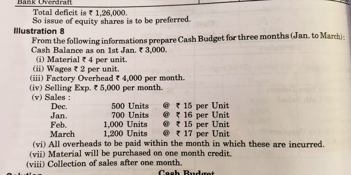 From the following informations prepare Cash | StudyX