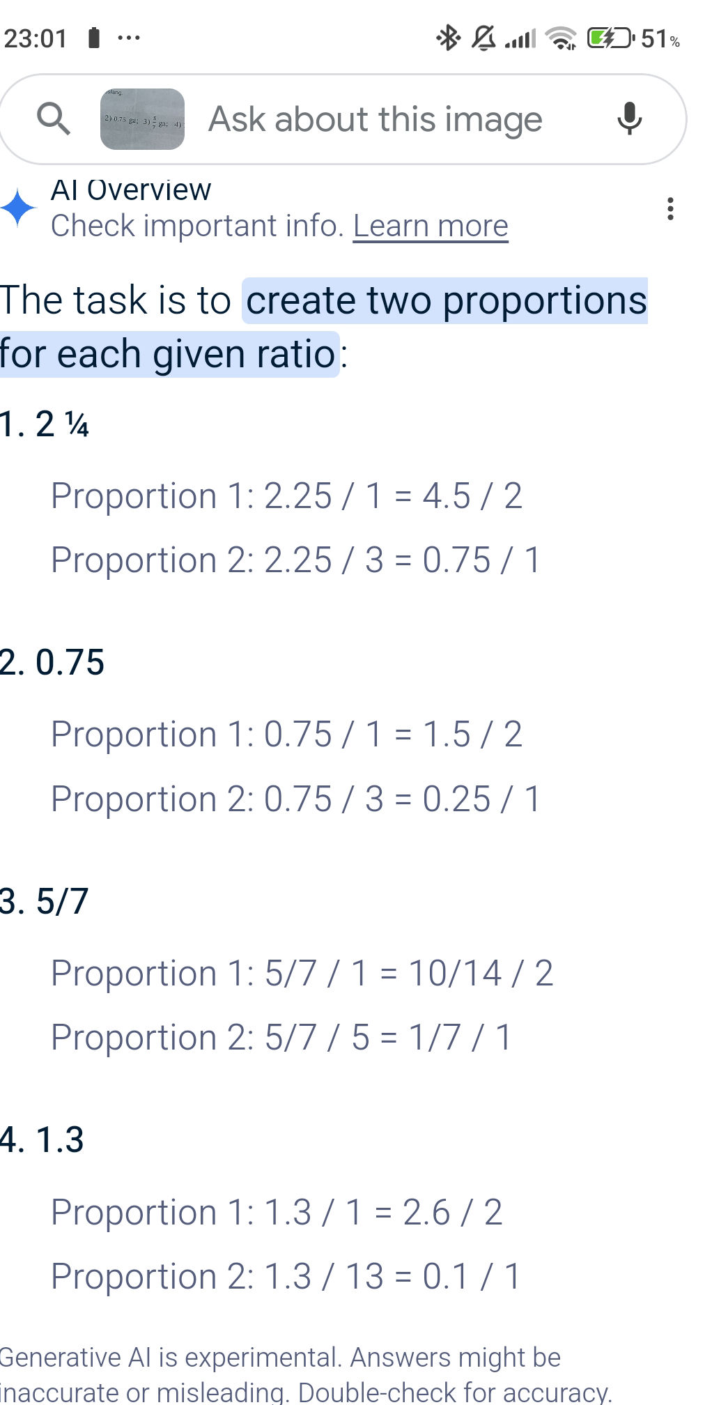 The task is to create two proportions for | StudyX