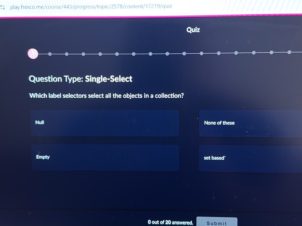 Which label selectors select all the objects | StudyX