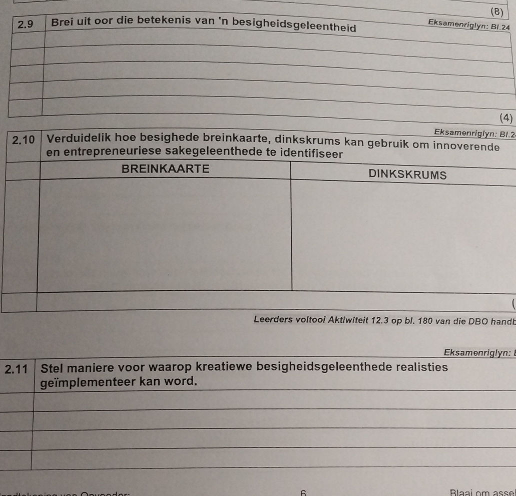 2.9 Brei uit oor die betekenis van 'n | StudyX