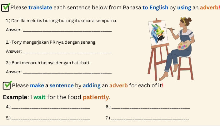 Please translate each sentence below from | StudyX