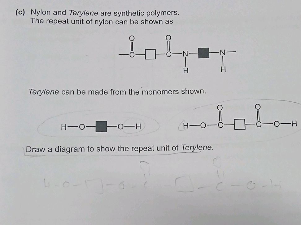 (c) Nylon and Terylene are synthetic | StudyX