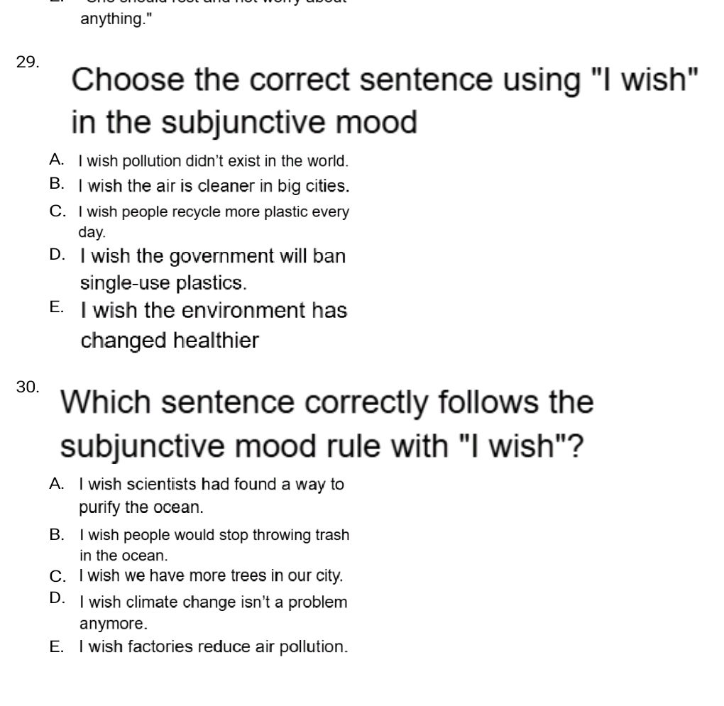 29. Choose the correct sentence using "I | StudyX