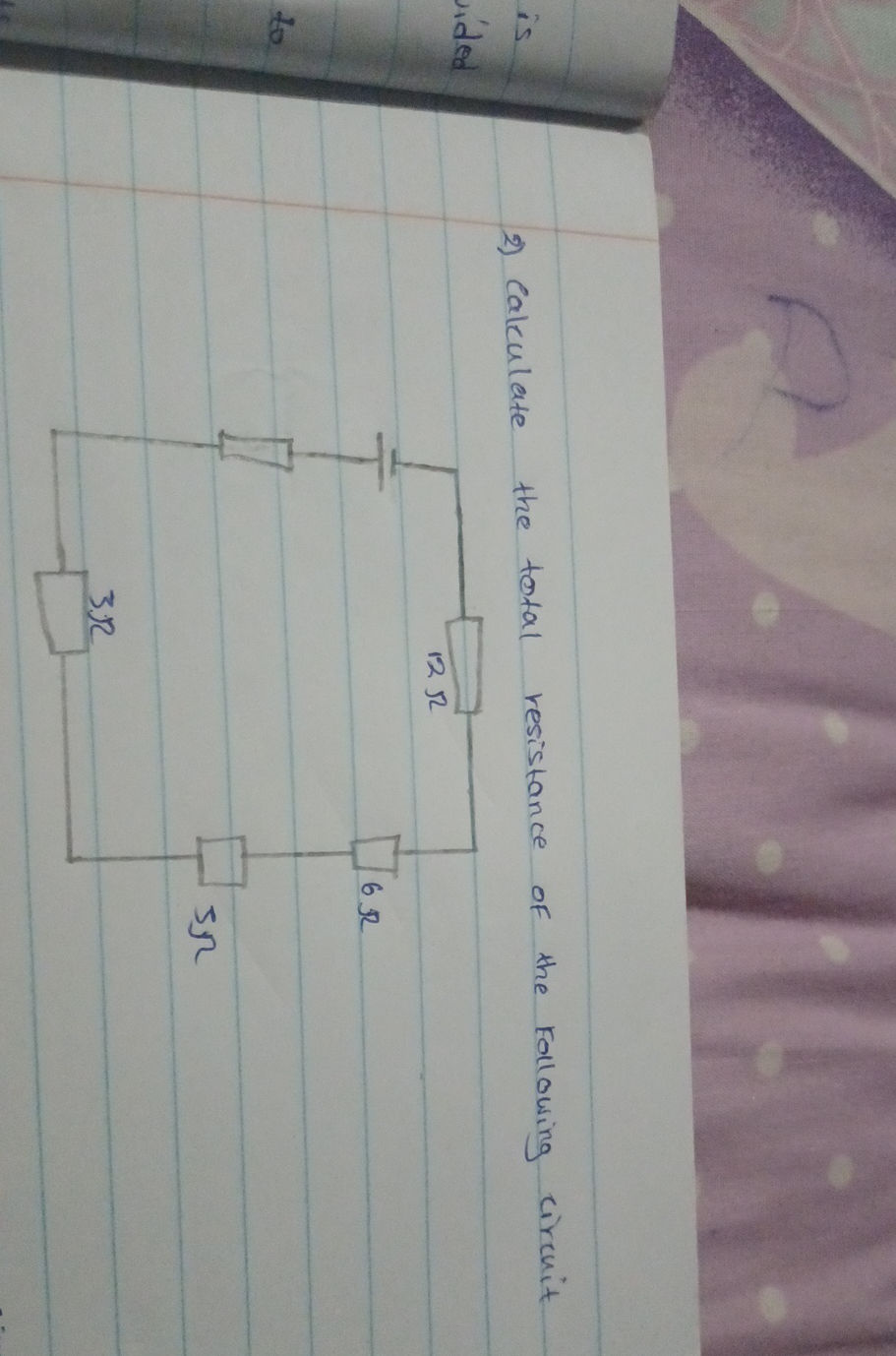 2) Calculate the total resistance of the | StudyX