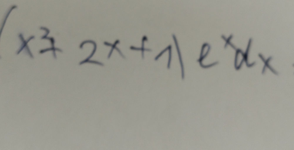 Integration by parts: ∫(x³ + 2x + 1)eˣ dx | StudyX
