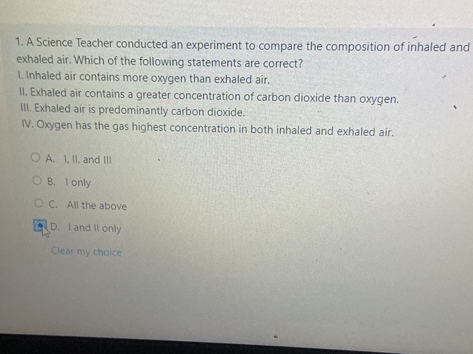 1. A Science Teacher conducted an experiment | StudyX