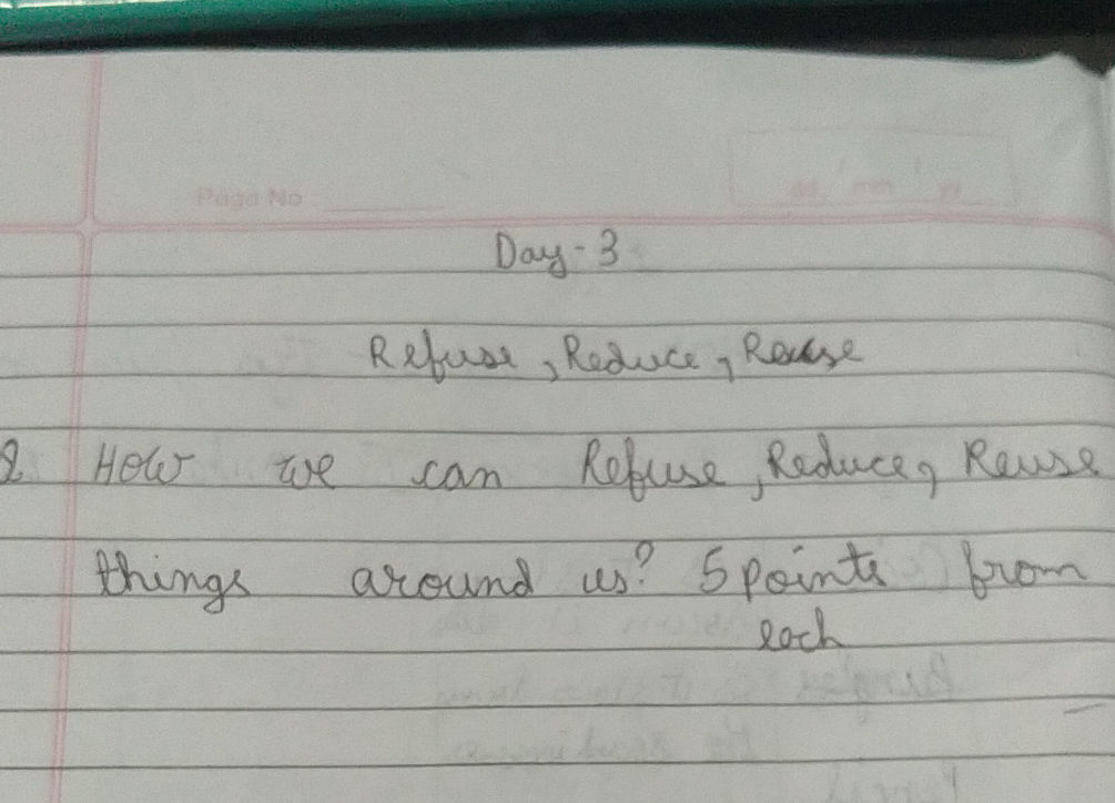 2. How we can Refuse, Reduce, Reuse things | StudyX