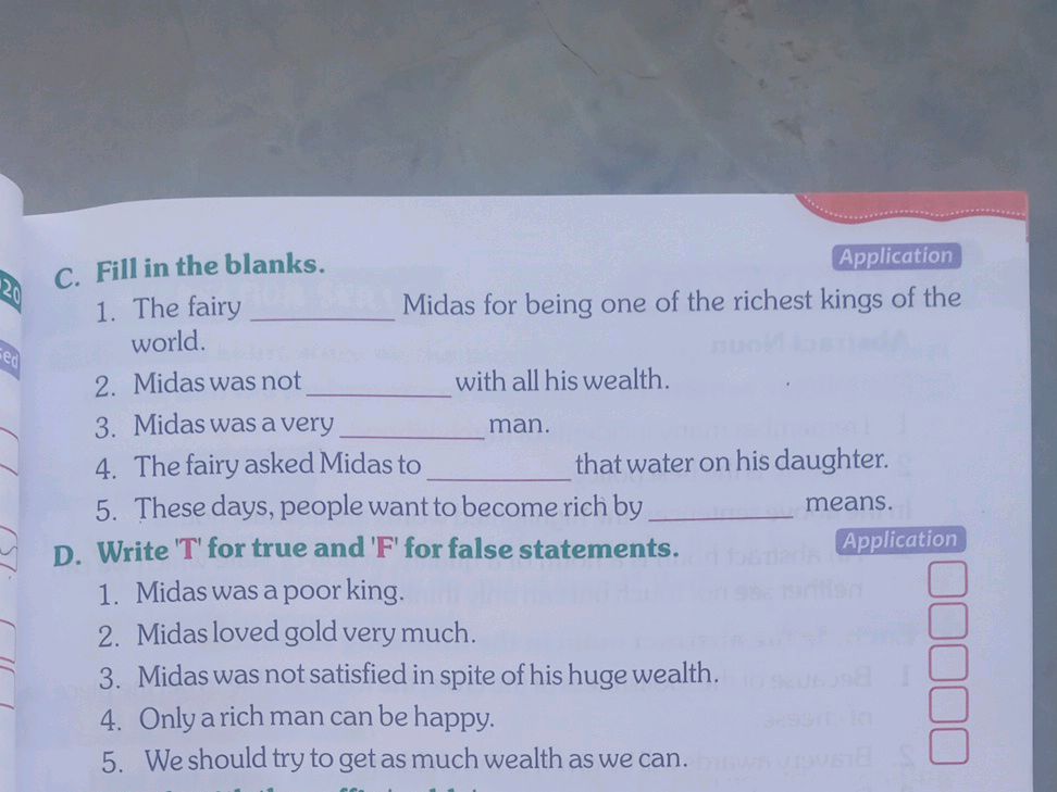 C. Fill in the blanks. 1. The fairy ______ | StudyX