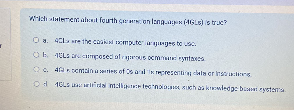 Which statement about fourth-generation | StudyX