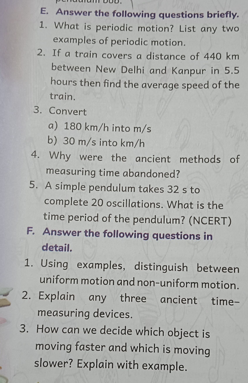 E. Answer the following questions briefly. | StudyX