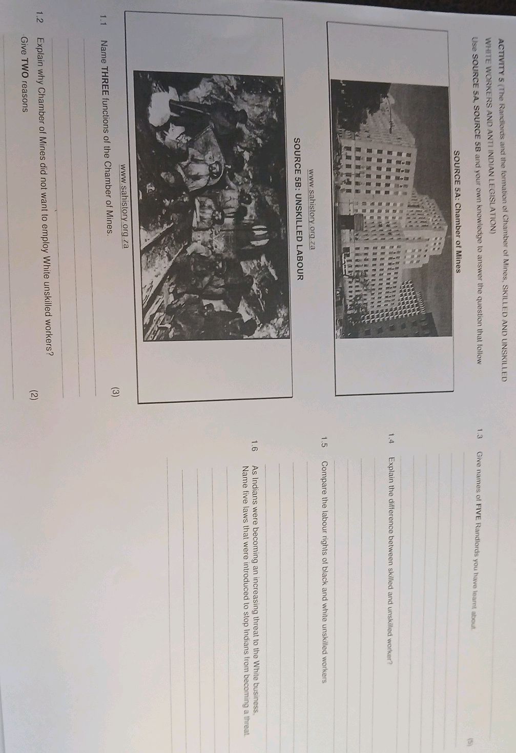 1.1 Name THREE functions of the Chamber of | StudyX