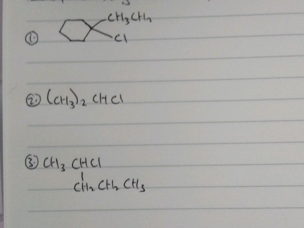 1. (image of a molecule) 2. (CH3)2 CHCl | StudyX