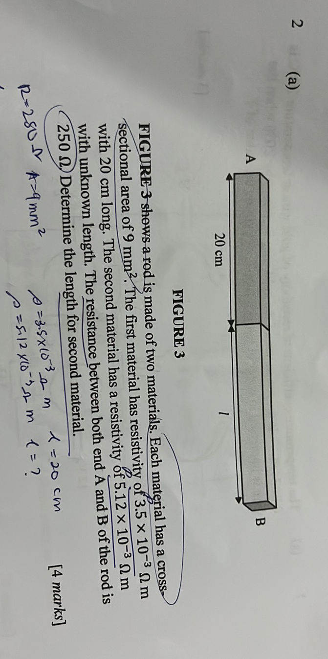 FIGURE 3 shows a rod is made of two | StudyX